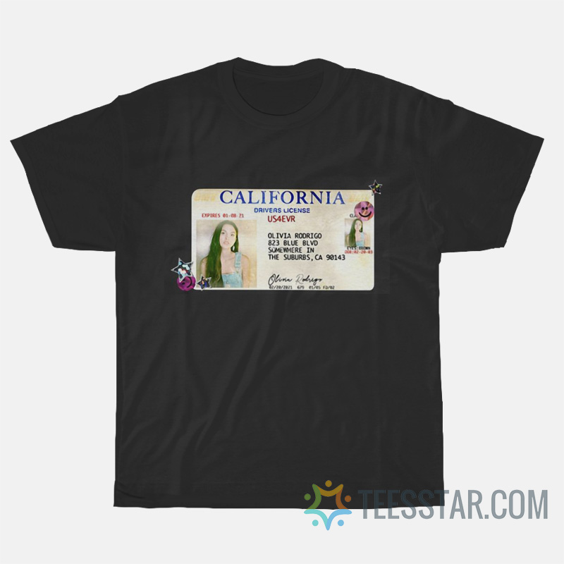 Olivia Rodrigo Driver License T-Shirt - Teesstar.com