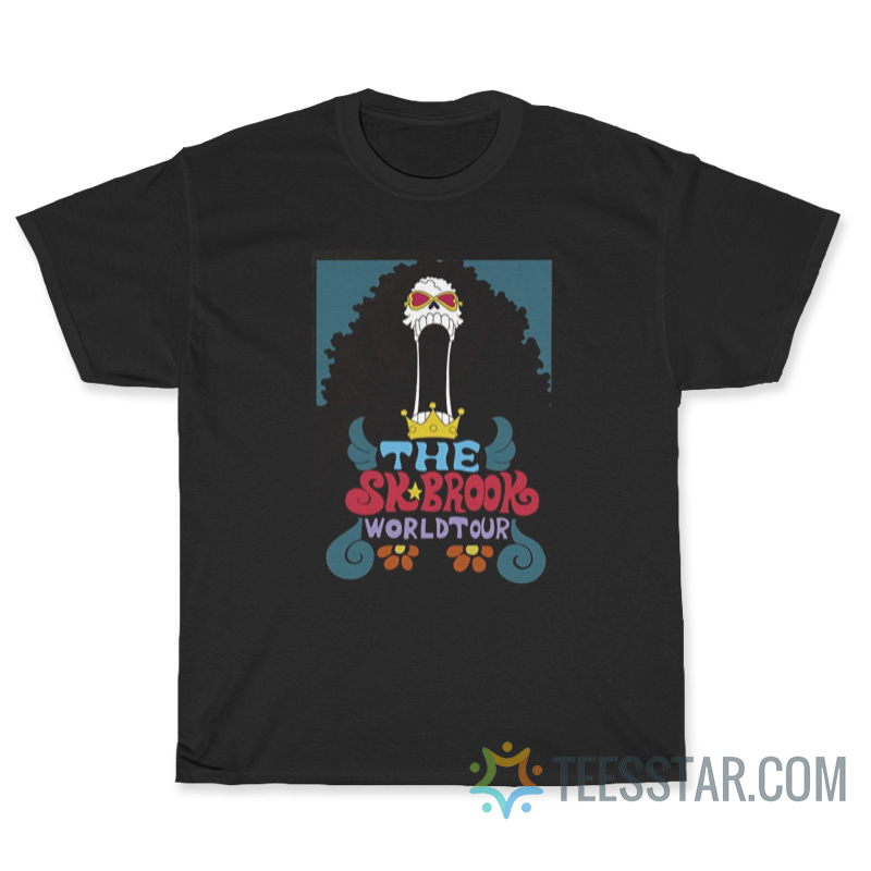 One Piece Brook World Tour T-Shirt For Sale - Teesstar.com