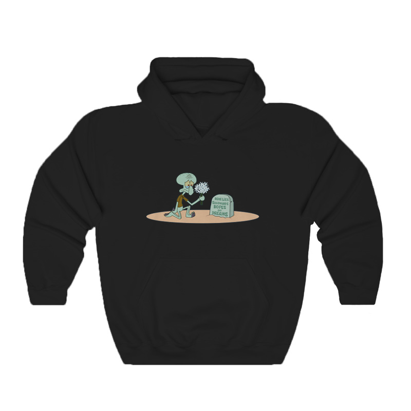 SpongeBob Squidward RIP Hopes And Dreams Hoodie - Teesstar.com