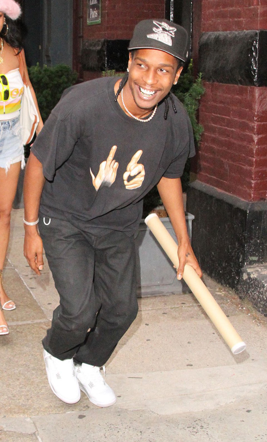 Asap Rocky's Fuck You Hands Symbol T-Shirt on Sale Asap Rocky's Fuck You Hands Symbol T-Shirt on Sale