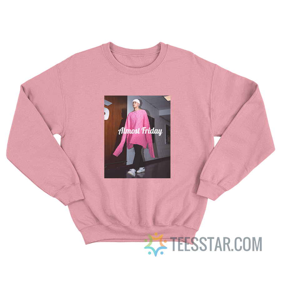 Almost Friday Kyle Kuzma In Pink Oversize Sweater Sweatshirt For Sale