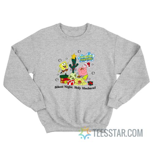Spongebob Squarepants Silent Night Holy Mackerel Sweatshirt For Unisex