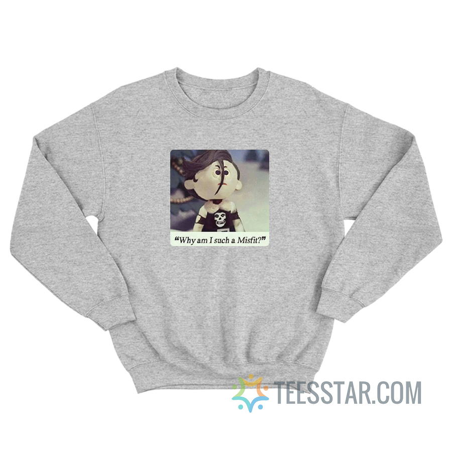 Why Am I Such A Misfit Goth Hermie Rudolph Sweatshirt - Teesstar.com