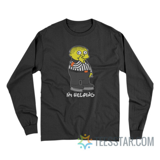 I'm Helping - Ralph Wiggum Nose Picker Long Sleeve - Teesstar.com