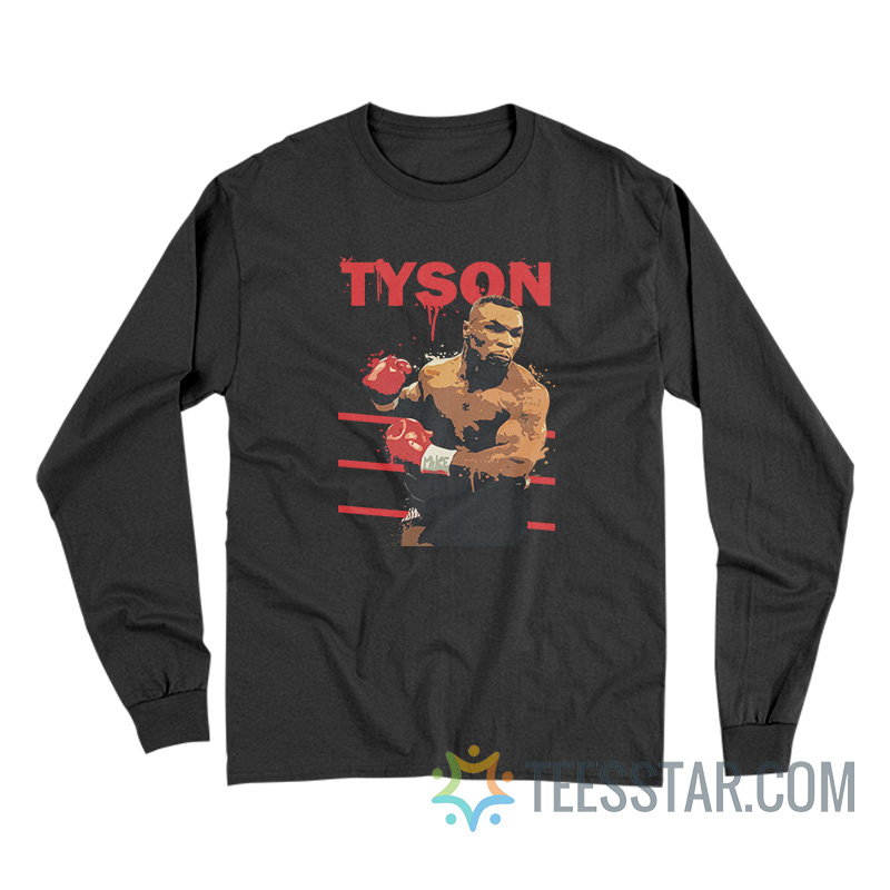 MIKE TYSON Red Splash Poster Long Sleeve For Unisex - Teesstar.com