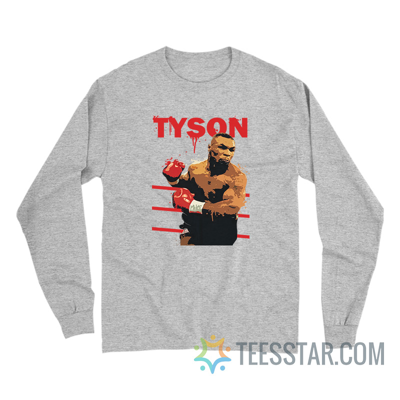 MIKE TYSON Red Splash Poster Long Sleeve For Unisex - Teesstar.com