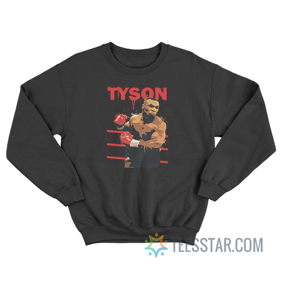 MIKE TYSON Red Splash Poster Sweatshirt For Unisex - Teesstar.com