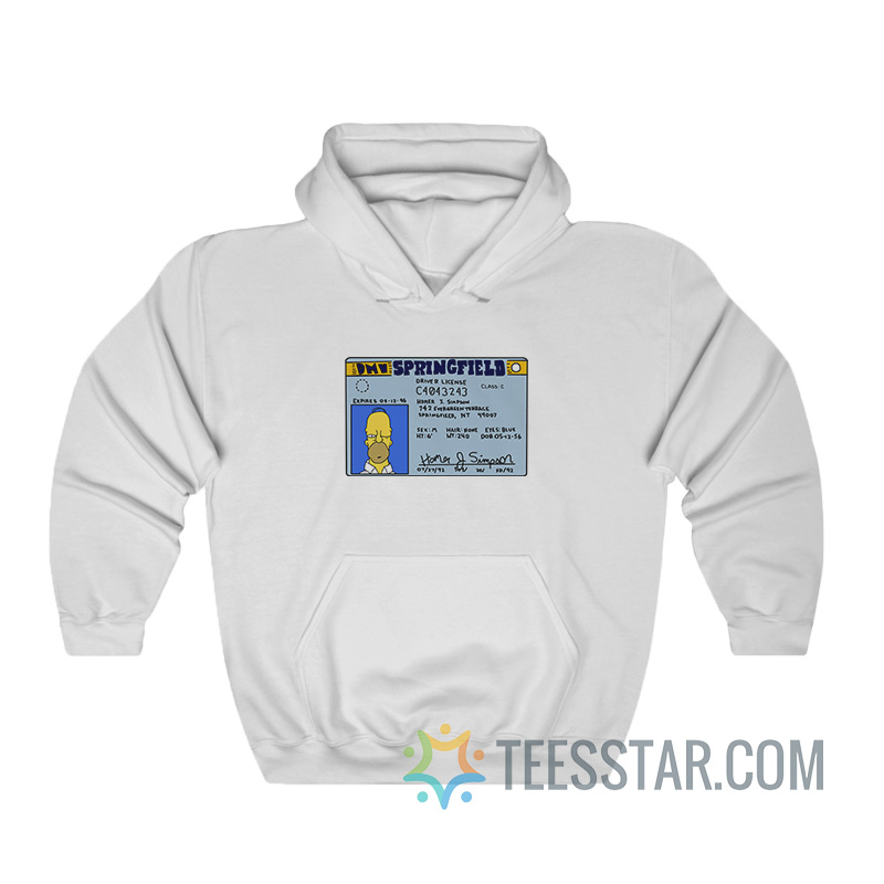 Homer J. Simpson Drivers License Hoodie - Teesstar.com