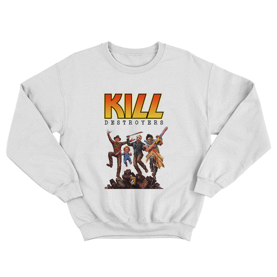 Kill Destroyers Serial Killers Kiss Parody Sweatshirt - Teesstar.com