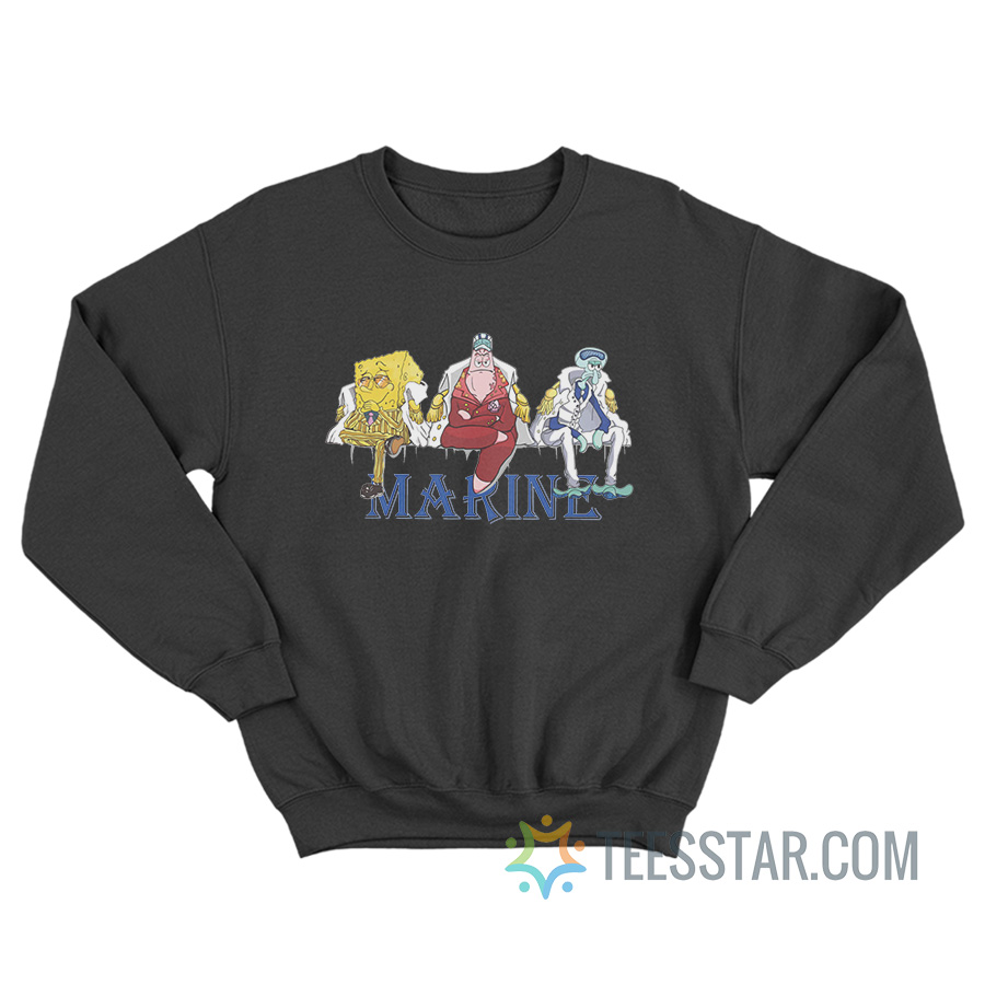 One Piece Admirals SpongeBob Version Sweatshirt - Teesstar.com
