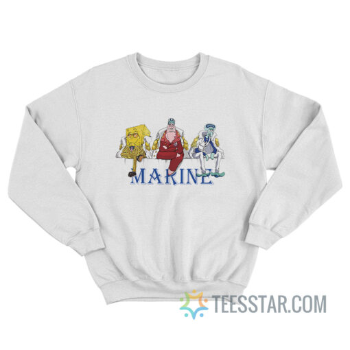 One Piece Admirals SpongeBob Version Sweatshirt - Teesstar.com