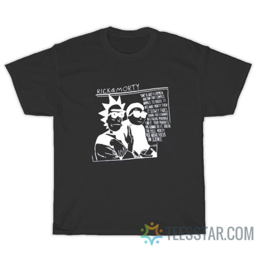 Rick And Morty Sonic Youth Parody T-Shirt - Teesstar.com
