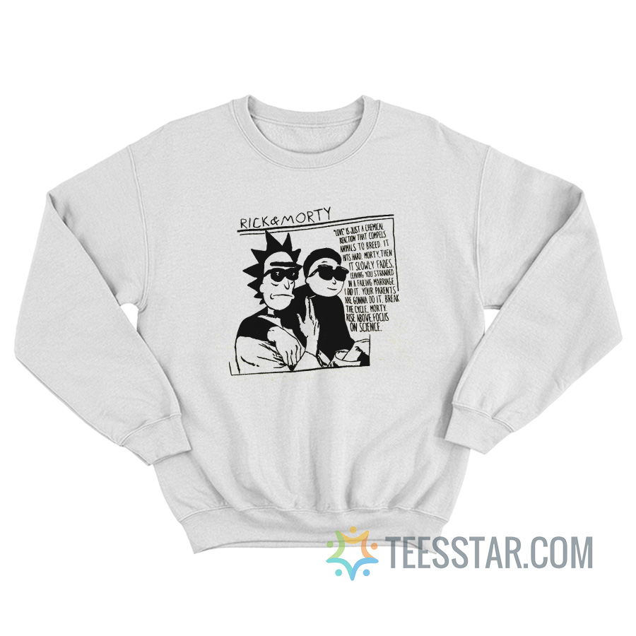 Rick And Morty Sonic Youth Parody Sweatshirt - Teesstar.com