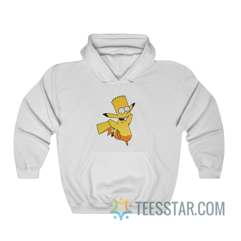 Pokemon X Simpsons Bart Pikachu Hoodie - Teesstar.com