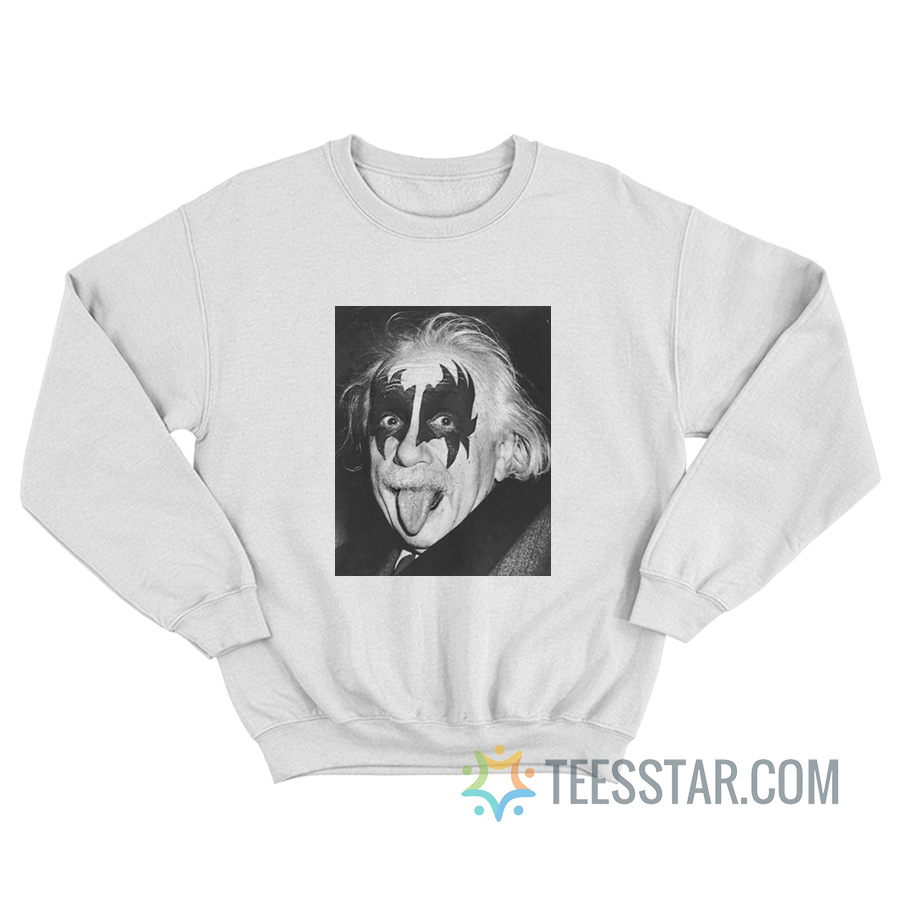 Albert Einstein Kiss Sweatshirt For Unisex - Teesstar.com