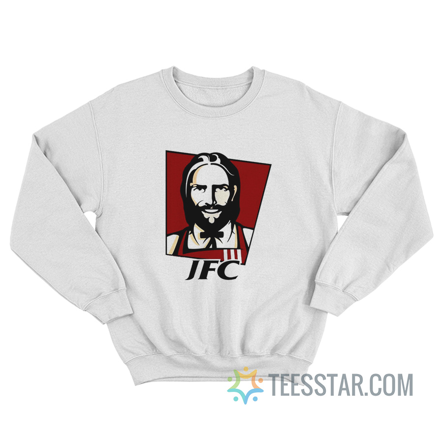 JFC Jesus Fried Chicken KFC Parody Sweatshirt - Teesstar.com