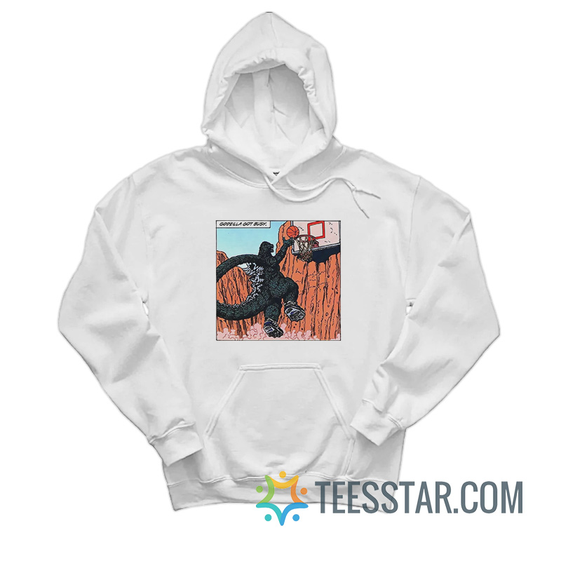 Godzilla Playing Basketball Hoodie For Unisex - Teesstar.com