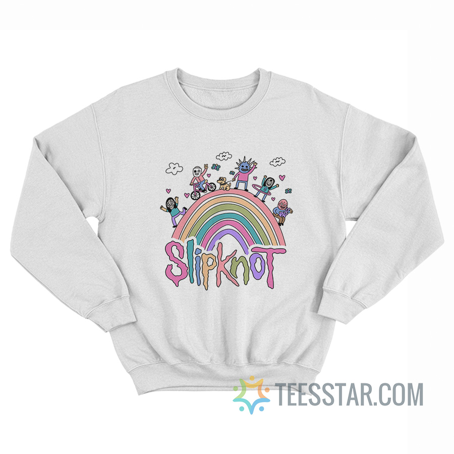 Cute Slipknot Rainbow Cartoon Sweatshirt - Teesstar.com