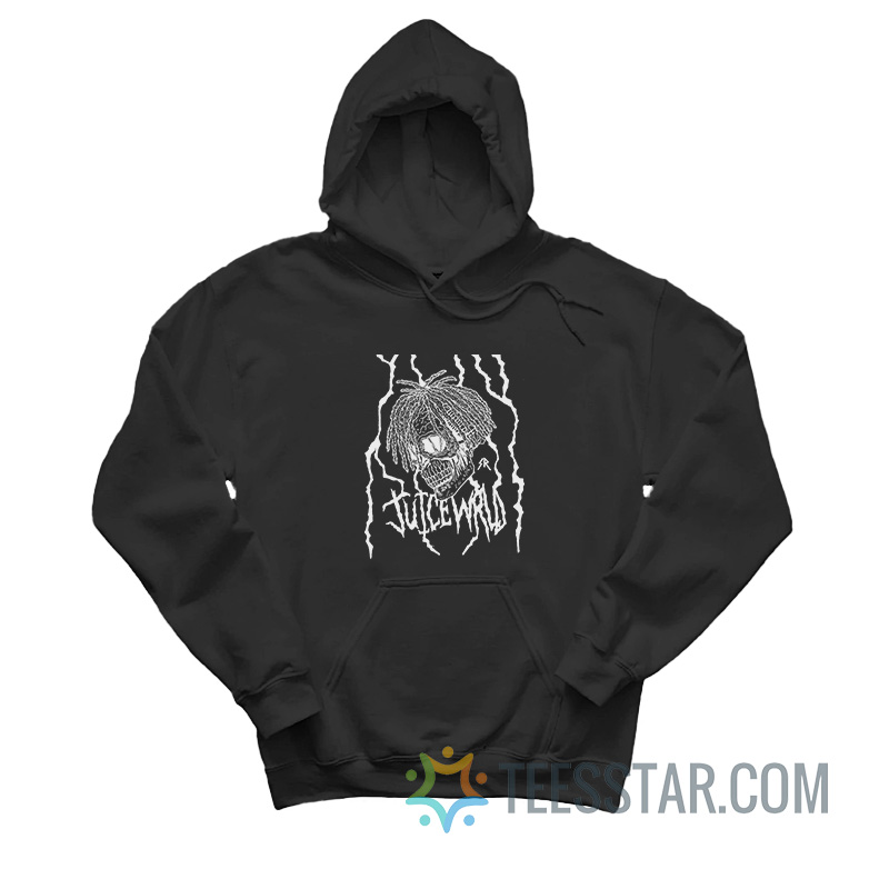 Juice Wrld Skull Black Metal Hoodie For Unisex - Teesstar.com