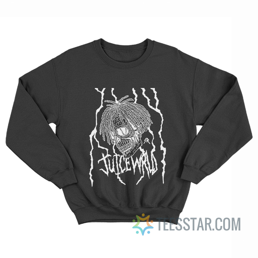 Juice Wrld Skull Black Metal Sweatshirt - Teesstar.com