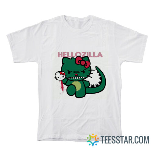 Hellozilla Hello Kitty X Godzilla T-Shirt - Teesstar.com