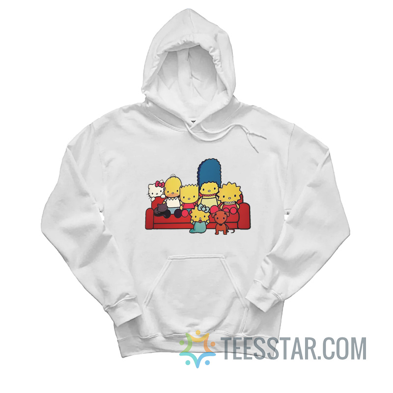 Hello Kitty X The Simpsons Hoodie For Unisex - Teesstar.com