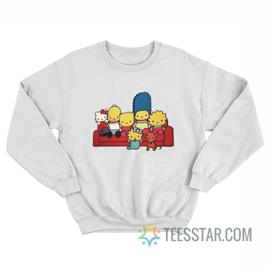 Hello Kitty X The Simpsons Sweatshirt For Unisex - Teesstar.com