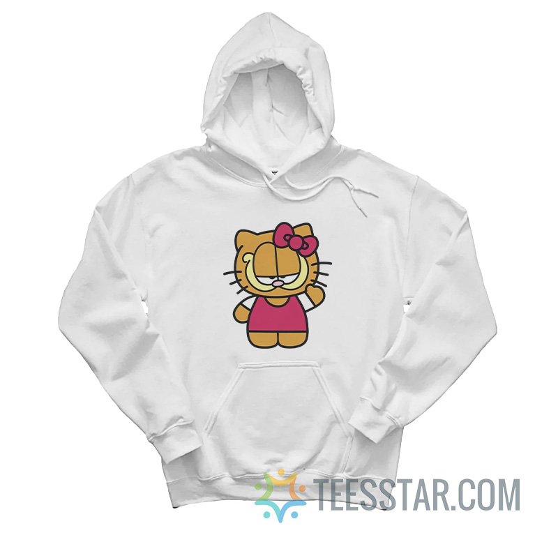 Hello Garfield Hoodie Hello Kitty x Garfield- Teesstar.com