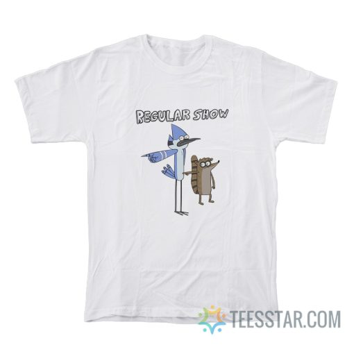 Regular Show Rigby And Mordecai Pointing T-Shirt - Teesstar.com Regular Show Rigby And Mordecai Pointing T-Shirt - Teesstar.com