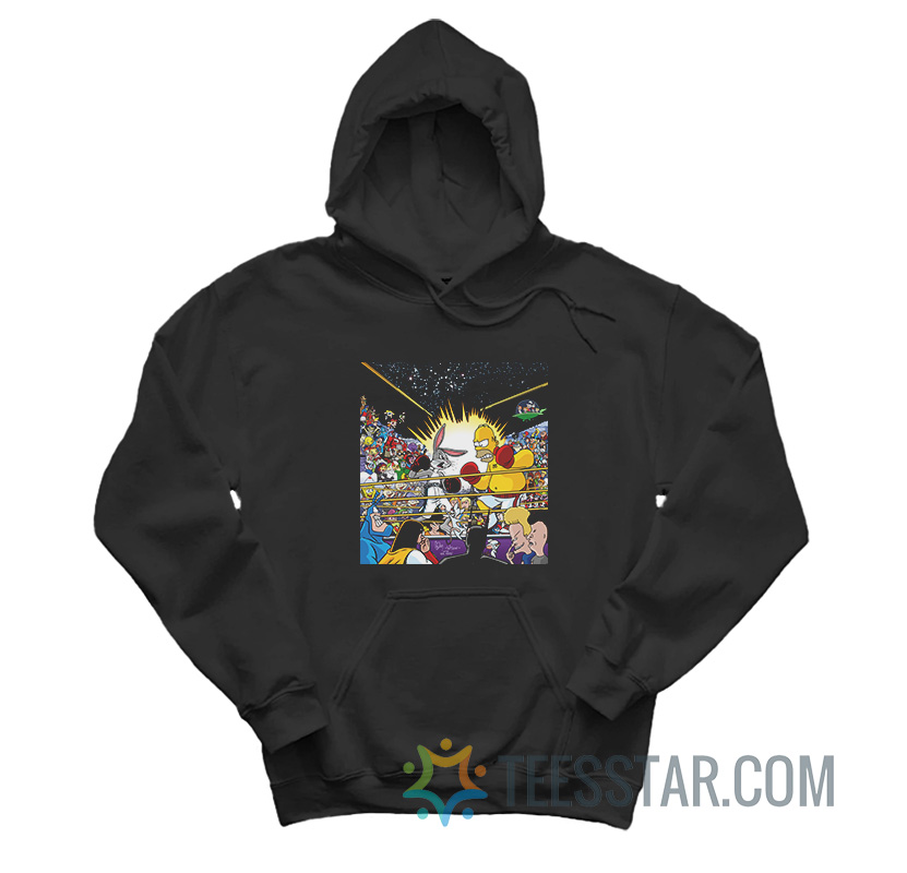 Bugs Bunny Vs Homer Simpson Hoodie - Teesstar.com