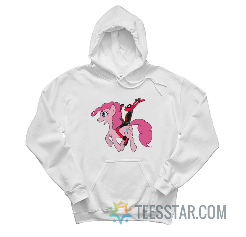 Deadpool Riding A My Little Pony Hoodie - Teesstar.com