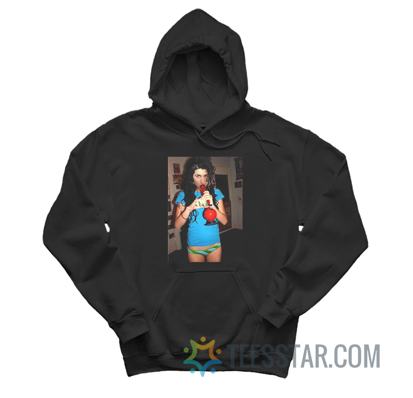 Amy Winehouse Smoking Bong Hoodie - Teesstar.com