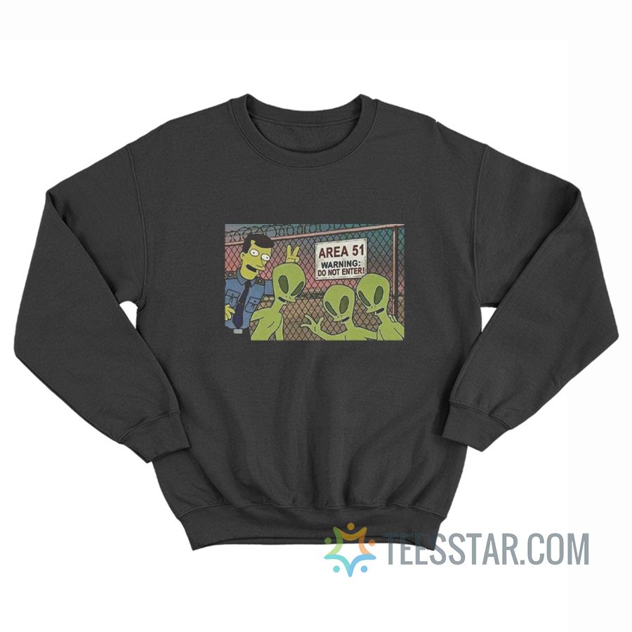 The Simpsons Area 51 Sweatshirt For Unisex - Teesstar.com