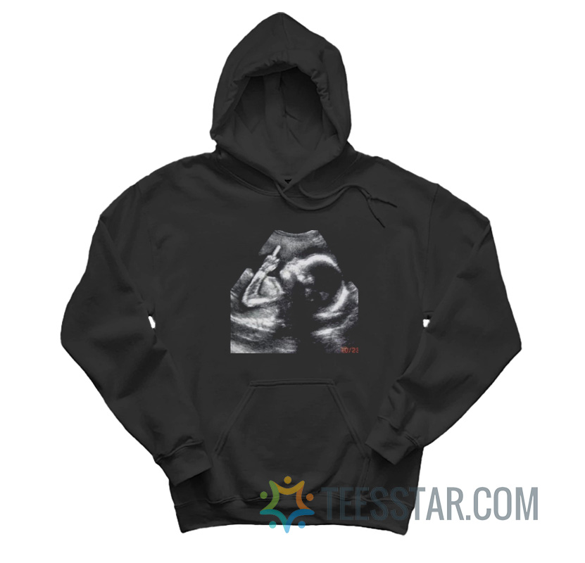 Baby Middle Finger In Sonogram Ultrasound Hoodie