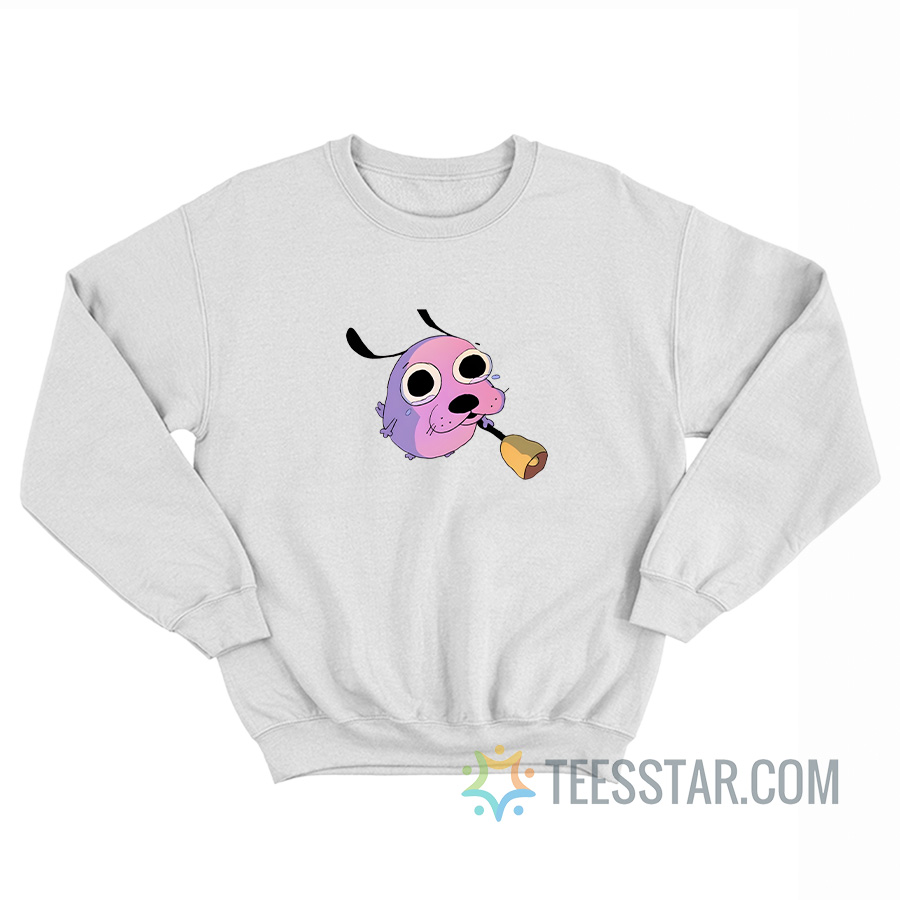 Courage The Cowardly Dog Crying Meme Sweatshirt