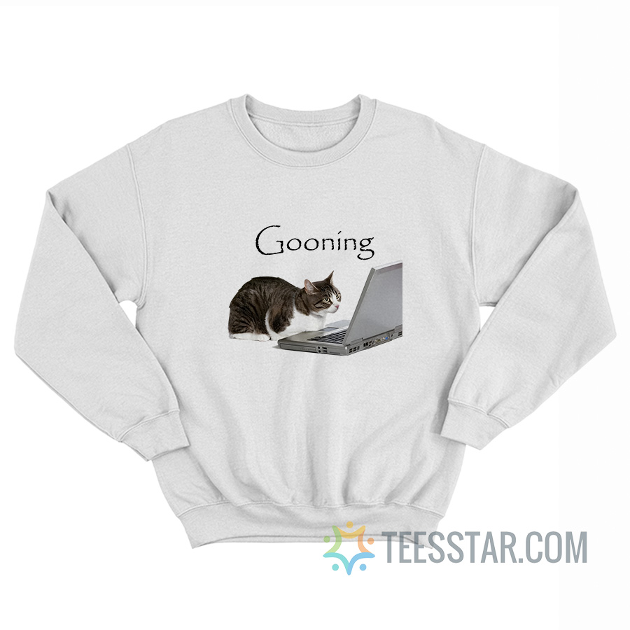 Gooning Cat Meme Sweatshirt - Teesstar.com